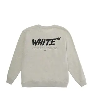 Off-White Logo-print Cotton Sweatshirt - Gray
