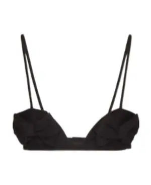 Valentino Garavani Crepe Couture Bow-embellished Bralette - Black