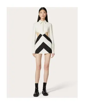 Valentino Garavani Crepe Couture Strhype Cut-out Mini Dress