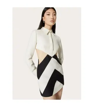 Valentino Garavani Crepe Couture Strhype Cut-out Mini Dress