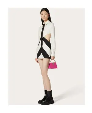 Valentino Garavani Crepe Couture Strhype Cut-out Mini Dress