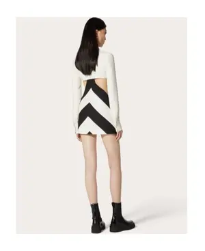 Valentino Garavani Crepe Couture Strhype Cut-out Mini Dress