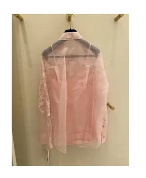 Valentino Garavani Embroidered Organza Shirt