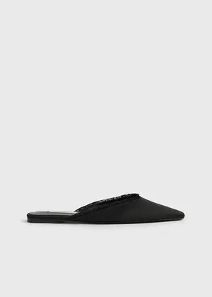 TOTEME Distressed Satin Casual Slides