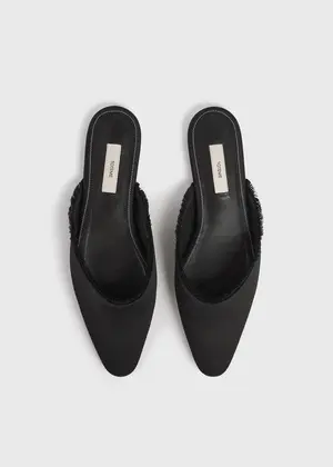 TOTEME Distressed Satin Casual Slides