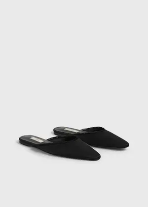 TOTEME Distressed Satin Casual Slides