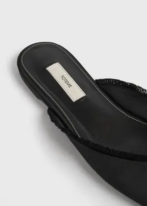 TOTEME Distressed Satin Casual Slides