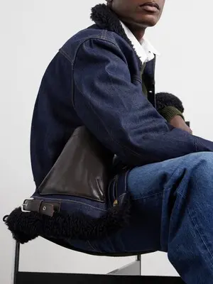 Sacai Levi's Plush-trimmed Denim Jacket
