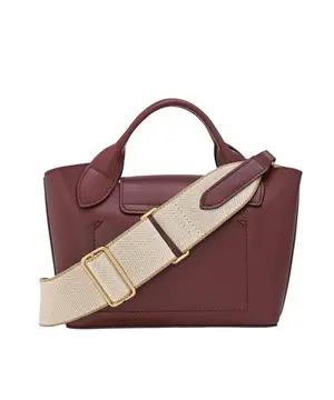 Longchamp Pure Xs Logo-embossed Tote Bag - Burgundy