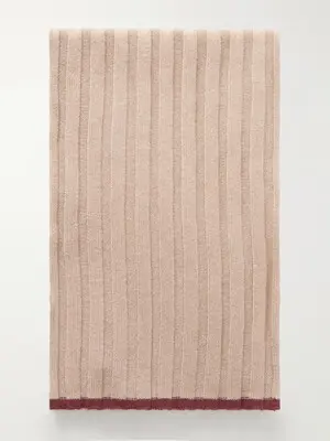 Brunello Cucinelli Ribbed Cashmere Scarf - Neutrals
