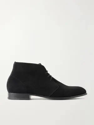 Manolo Blahnik Berwick Suede Chukka Boots - Black