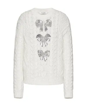 Valentino Garavani Knitted Inlaid Pullover - White