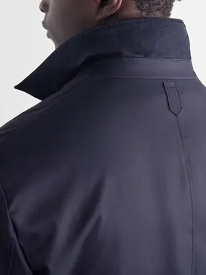 Canali Wool-trimmed Gabardine Hybrid Down Coat