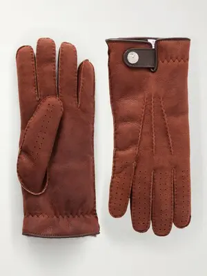 Brunello Cucinelli Suede Gloves - Brown