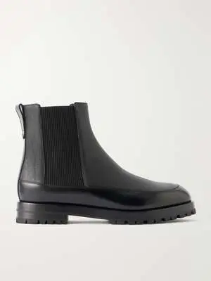 Manolo Blahnik Elvetico Manny Full-grain Leather Chelsea Boots - Black