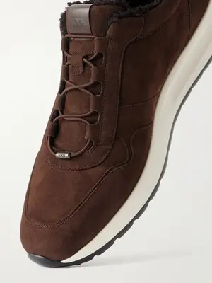 TOD'S Shearling-lined Suede Sneakers