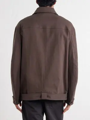 Dries Van Noten Belted Cotton-blend Gabardine Blouson Jacket