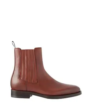 Brunello Cucinelli Beatles Leather Chelsea Boots - Brown