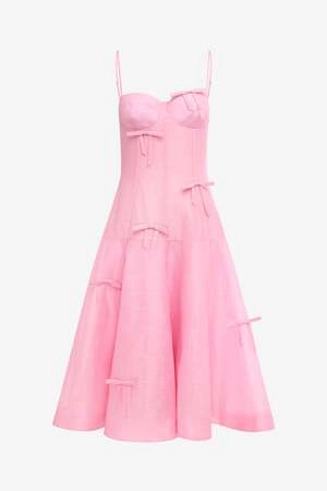 LEO LIN Marisol Bow Midi Dress