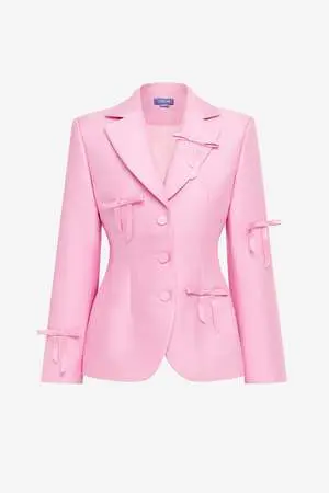 LEO LIN Annika Bow Blazer - Pink