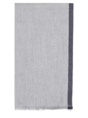 Brunello Cucinelli Sciarpa Di Lana E Cashmere - Gray