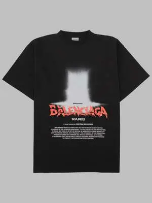 Balenciaga T-shirt Con Stampa - Black