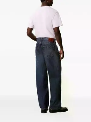 Calvin Klein Faded-effect Logo-patch Jeans