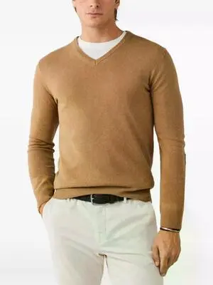 HACKETT  V-neck Elbow-patch Sweater