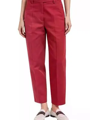 Brunello Cucinelli Pressed-crease Cropped Straight-leg Trousers - Red