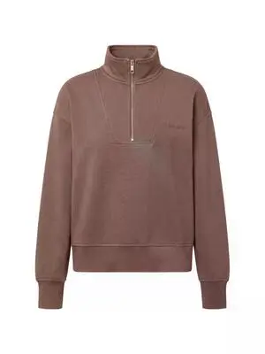 Calvin Klein Quarter-zip Logo-embroidered Sweatshirt