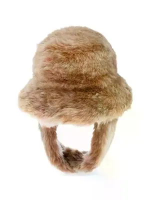 Loewe Lop Hat In Shearling - Brown