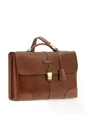 THE BRIDGE Vespucci Leather Briefcase - Brown