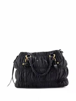 Prada Gaufre Convertible Nappa Leather Large Tote Bag
