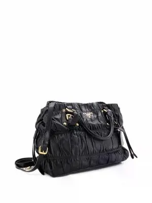 Prada Gaufre Convertible Nappa Leather Large Tote Bag