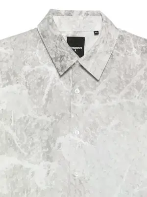 Patrizia Pepe Marble-print Long-sleeve Shirt