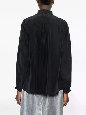FORTE_FORTE Ruffled-trim Long-sleeve Blouse