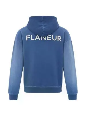 FLANEUR Logo-print Zip-up Hoodie