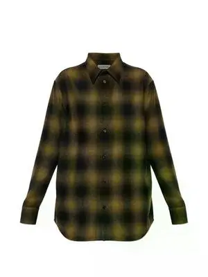 Balenciaga Check-pattern Shirt - Green