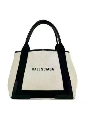 Balenciaga 2000-2026 Canvas Navy Cabas Xs Satchel