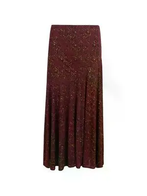 Ulla Johnson Fiona Floral-print Panelled Midi Skirt - Red