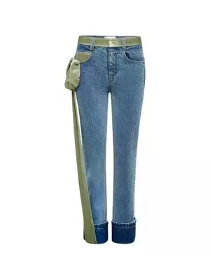 Hellessy Rin Velvet-trim Jeans - Blue