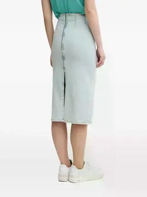 BENETTON High-waisted Denim Midi Skirt
