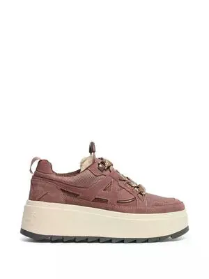 Ash Movie Platform Shearling-trim Low-top Sneakers