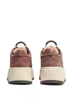 Ash Movie Platform Shearling-trim Low-top Sneakers