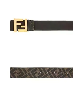 Fendi Reversible Ff-logo Leather Belt