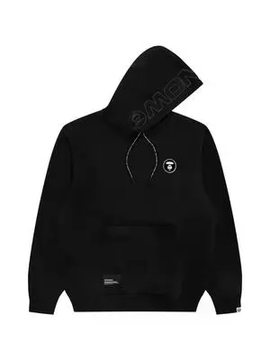 AAPE BY *A BATHING APE Moonface-patch Drawstring Hoodie - Black