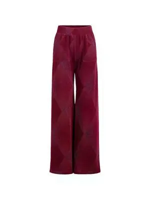 Silvia Tcherassi Colbie Argyle-knit Trousers