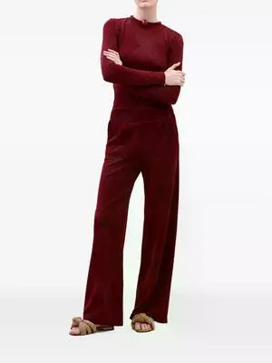 Silvia Tcherassi Colbie Argyle-knit Trousers