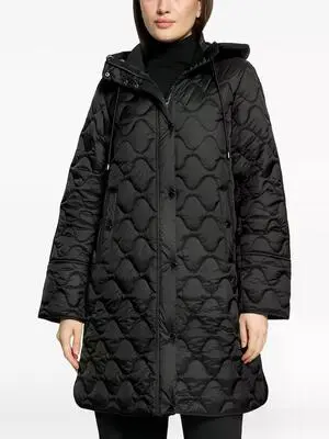 BETTY BARCLAY Quilted Hooded Coat - Black
