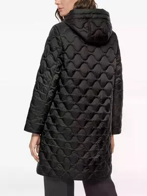 BETTY BARCLAY Quilted Hooded Coat - Black
